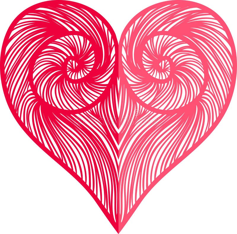 Decorative Heart Shape stock vector. Illustration of vector - 77125891