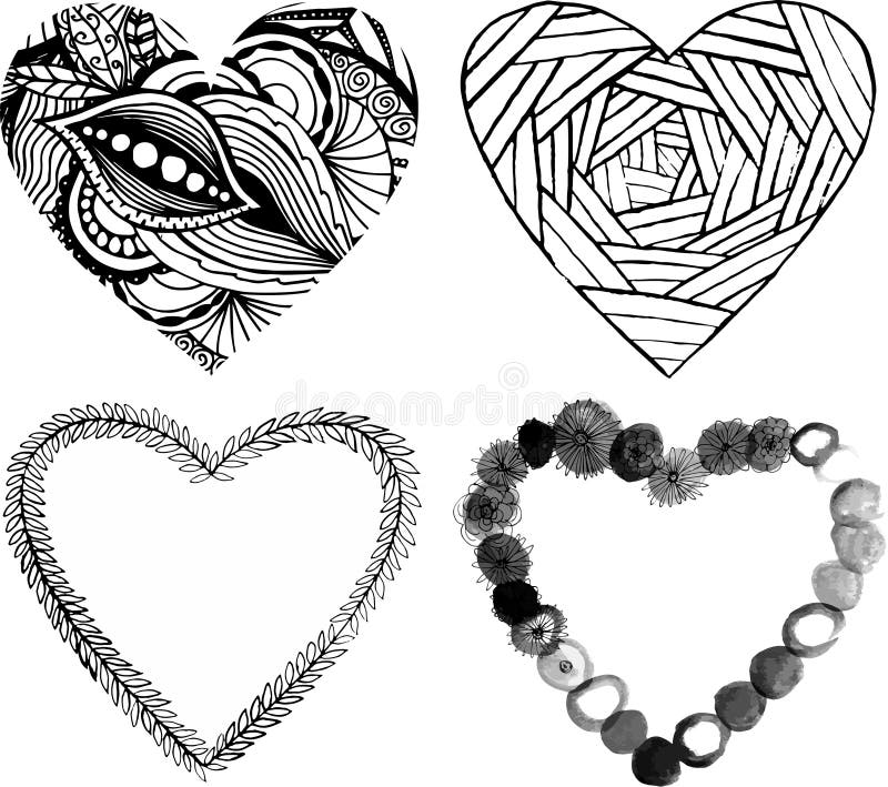 Decorative Heart Shape stock vector. Illustration of sweet - 77127273