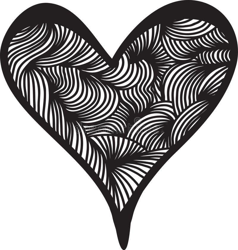 Decorative Heart Shape stock vector. Illustration of passion - 77127666