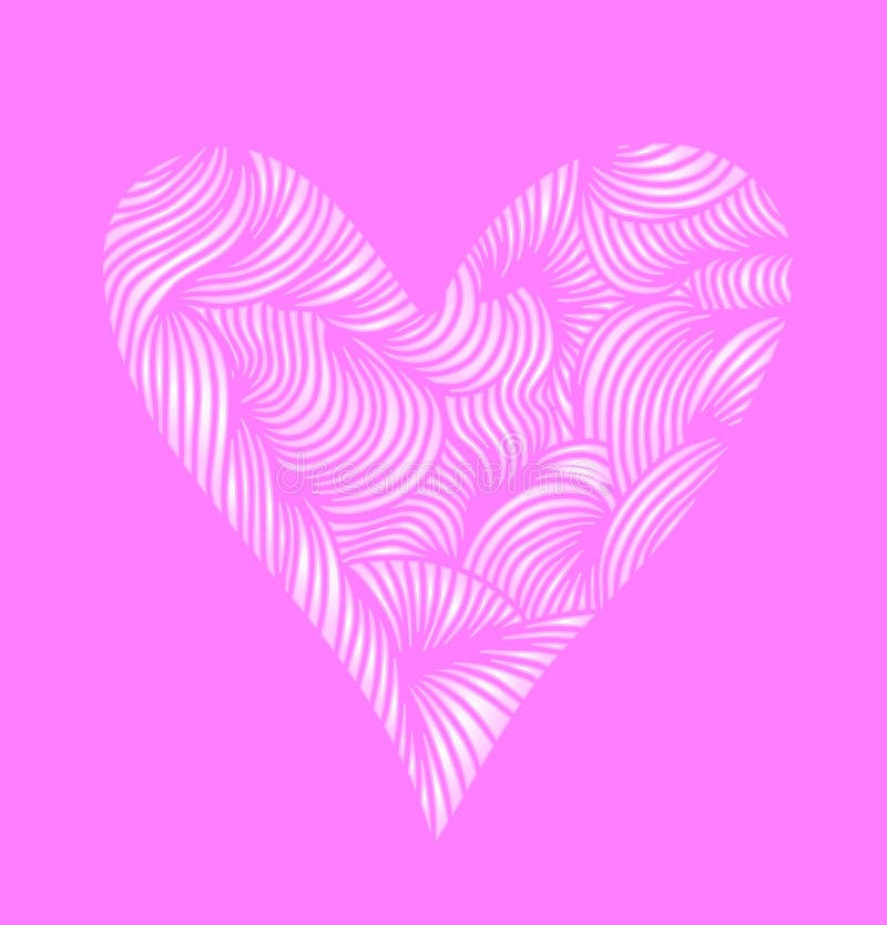 Decorative Heart Shape stock illustration. Illustration of heart - 77125173