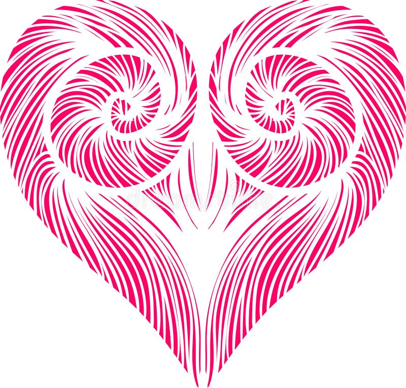 Decorative Heart Shape stock vector. Illustration of sweet - 77135811