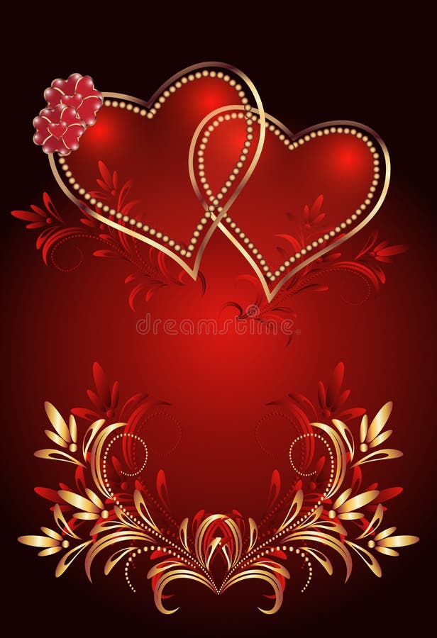 Decorative hearts stock vector. Illustration of romantic - 23154441