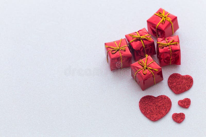 Decorative Hearts and Gift Boxes with Space for Dedications for a Loved ...