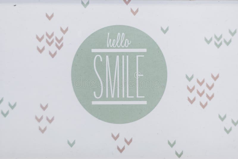 Decorative Home Painting with Pastel Color Patterns and Hello Smile ...