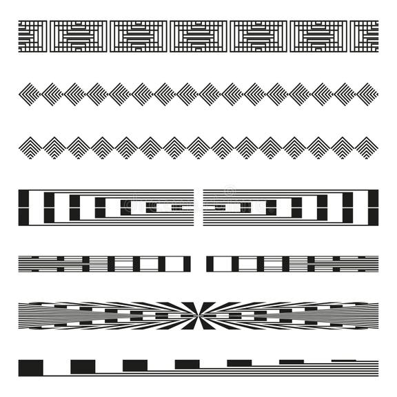 Decorative Horizontal Lines. Abstract Vector Dividers. Patterned ...