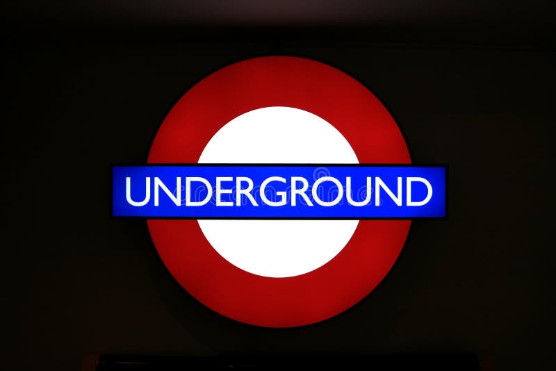 Decorative Illuminated Underground Sign Stock Photos - Free & Royalty ...