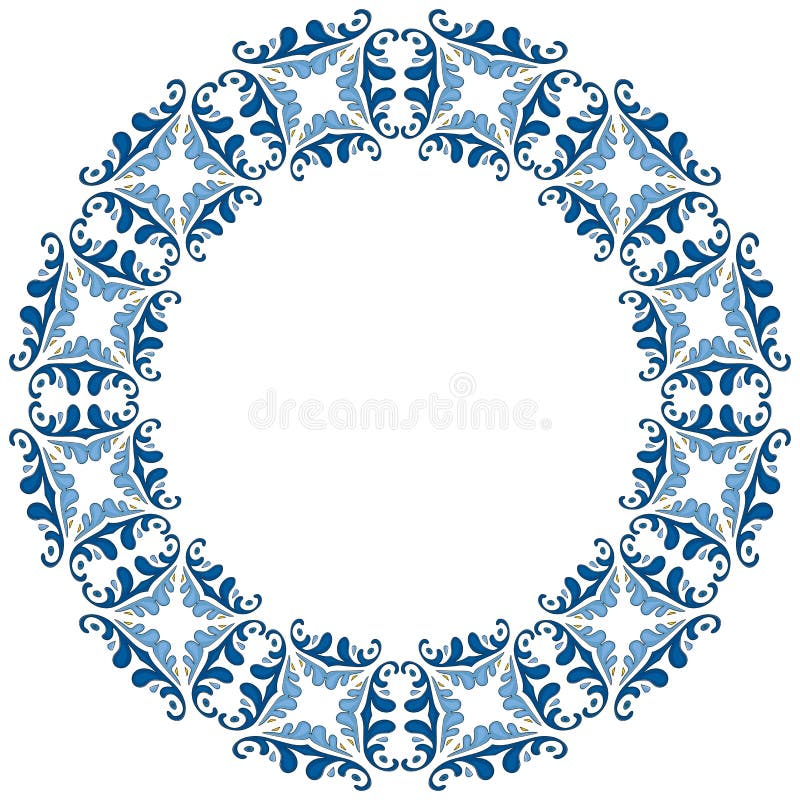 Decorative circle stock vector. Illustration of blue - 126924673