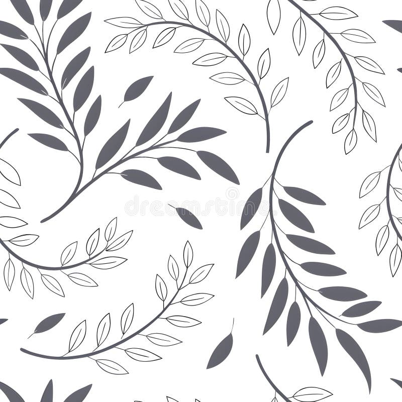 Elegant Floral Vine Illustration Decorative Natural Background Design ...