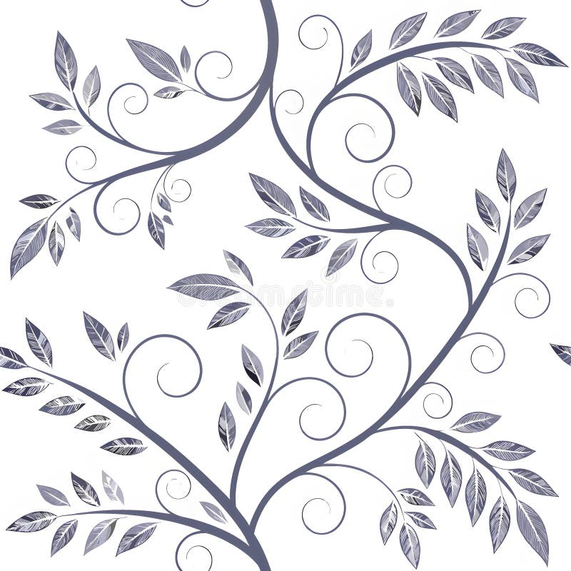 Elegant Floral Vine Illustration Decorative Natural Background Design ...