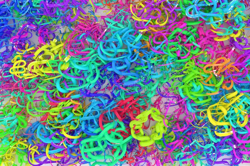 Decorative, Illustrations CGI Composition, Messy String Geometric, for ...