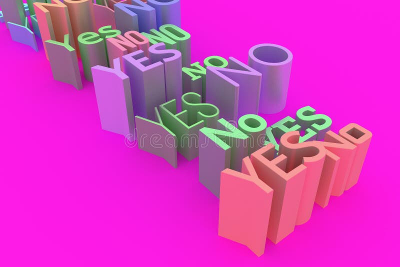 Decorative, Illustrations CGI Typography, Character Yes or No, F Stock ...