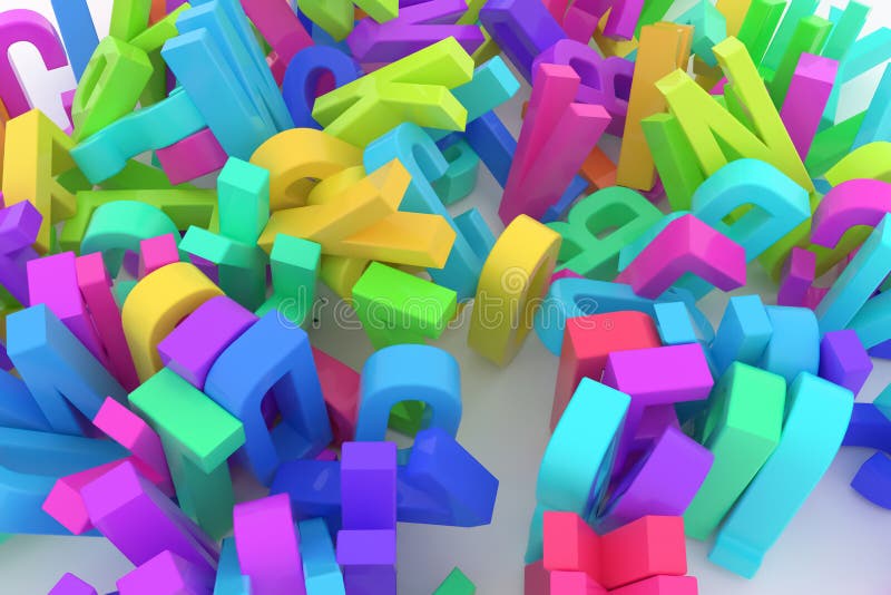 CGI Typography, Letter of ABC, Alphabet for Design Texture, Back Stock ...