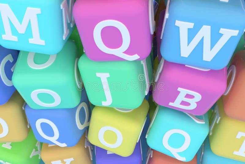 Decorative, Illustrations, Cube or Block ABC Sign or Symbol, for Design ...