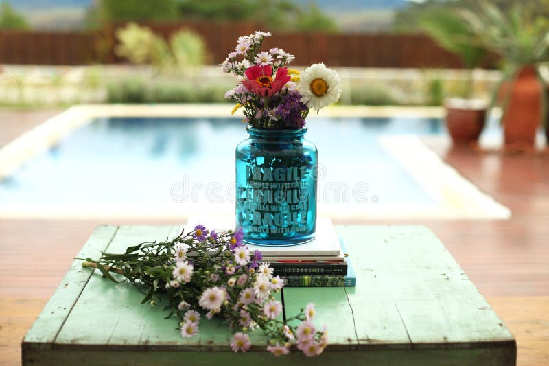 Decorative Image with Flowers, in the External Area of a House with a ...