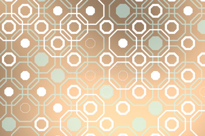 Octagons Over Geometric Background Stock Illustration - Illustration of ...