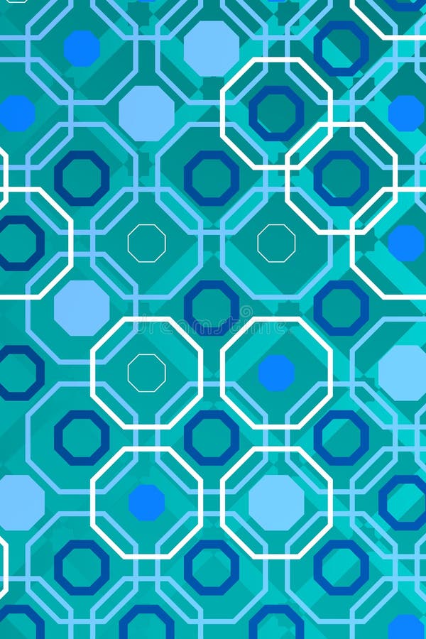 Isolated Colorful Tiled Mosaic Octagon Polygon Shape Stock Vector ...