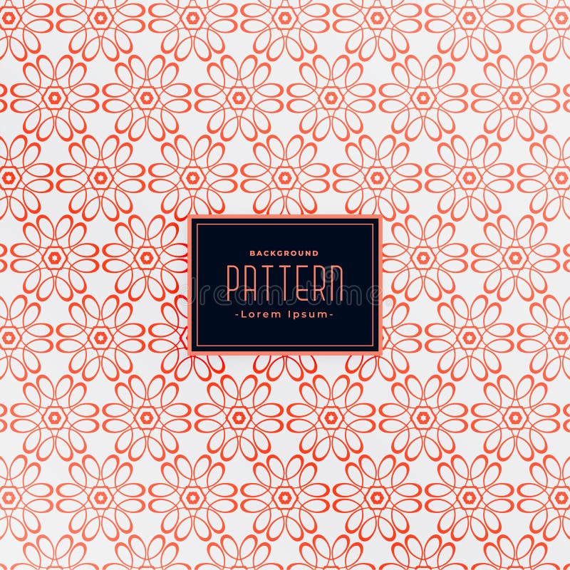 Decorative Indian Style Flower Pattern Background Design Stock Vector ...