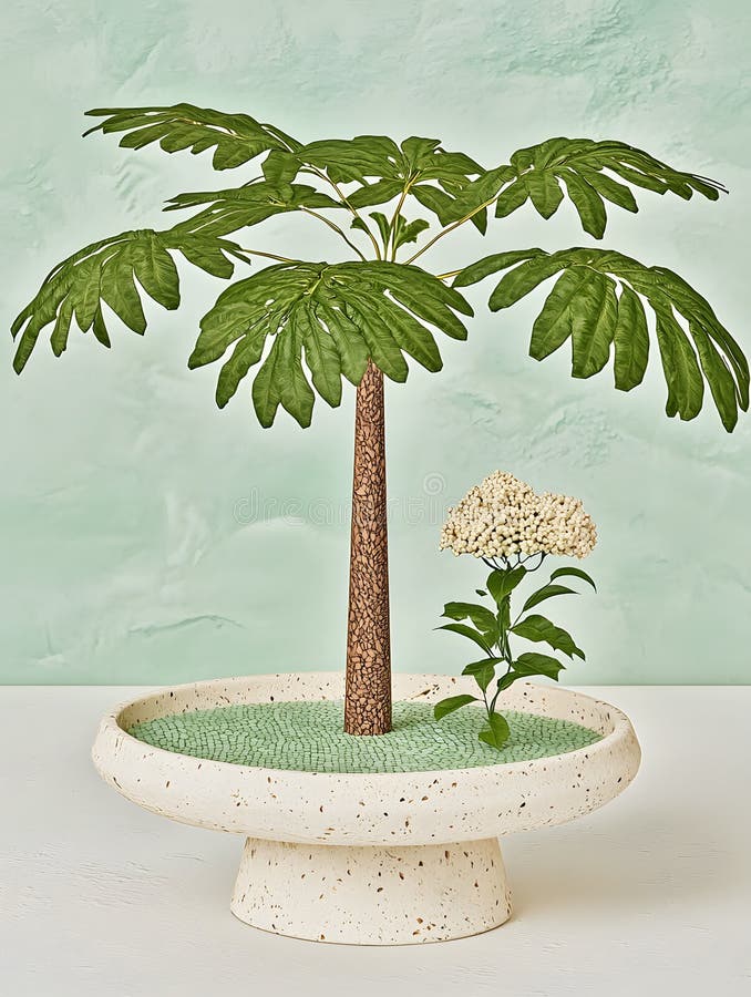 Decorative Indoor Plants in a Minimalist Setting Stock Image - Image of ...