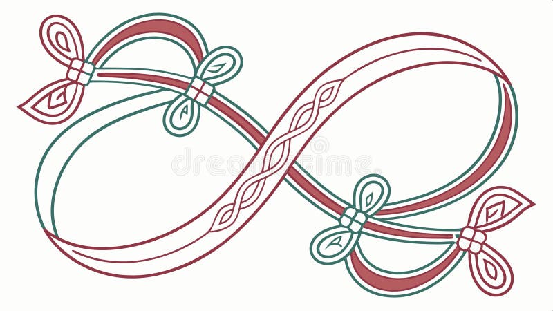 Decorative Infinity Symbol with Knot,like Elements, Representing ...