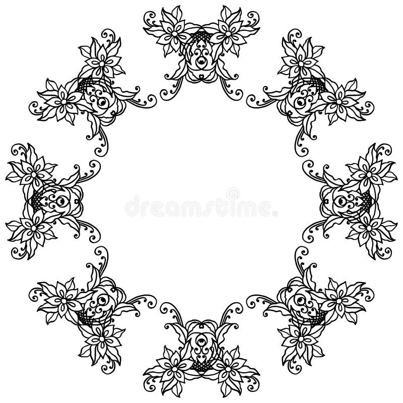 Decorative of Invitation Card, Greeting Card, with Simple Leaf Flower ...