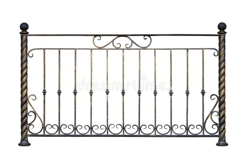 Decorative Iron Railing, Fence. Stock Image - Image of iron, balcony ...