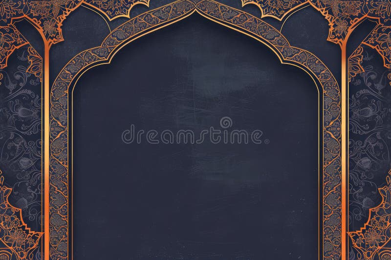 Decorative Islamic Frame with Empty Center. Stock Illustration ...