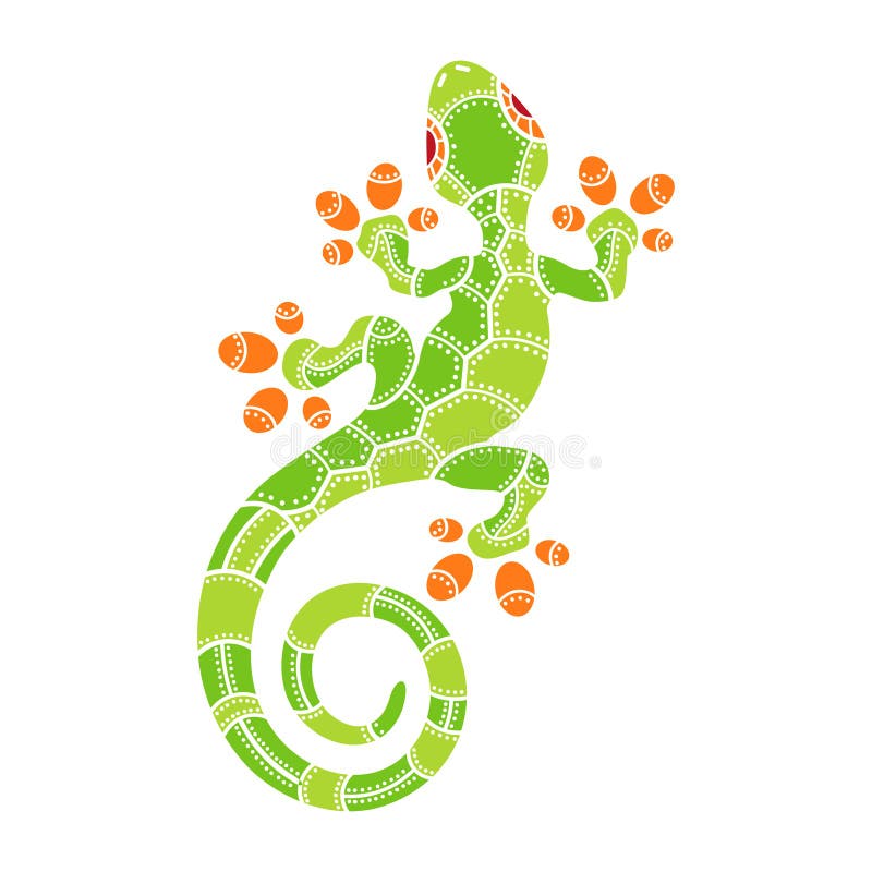 Decorative Isolated Cartoon Lizard Stock Illustration - Illustration of ...