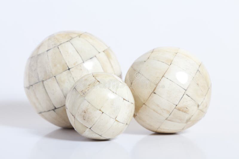 Decorative Ivory Ball for Home Stock Photo - Image of plate, nature ...