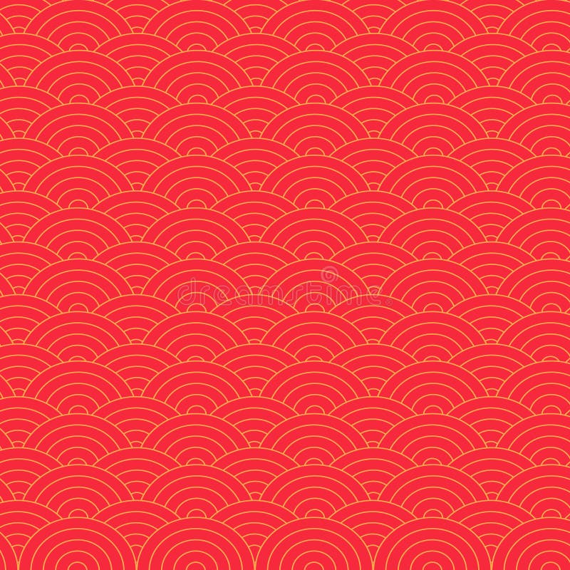 Decorative Japanese Themed Circular Pattern Design Stock Illustration ...