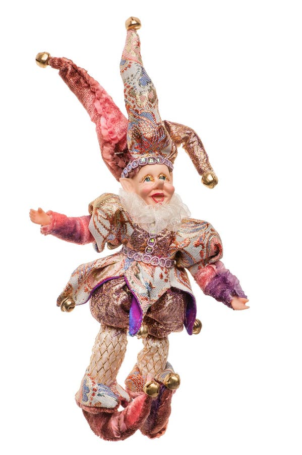 Decorative jester doll stock photo. Image of white, isolated - 148747968