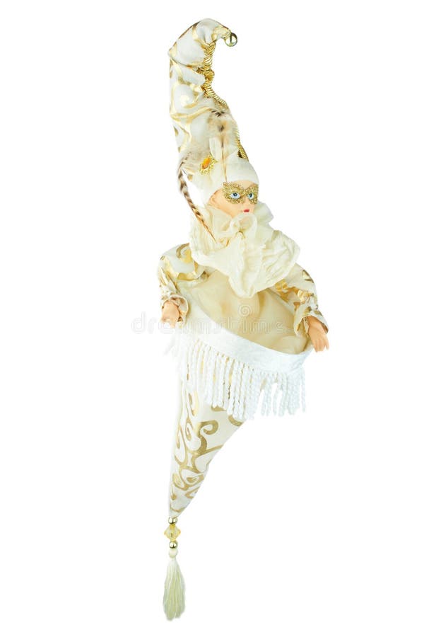 Decorative Jester, Elf Doll Isolated on White Background Stock Photo ...