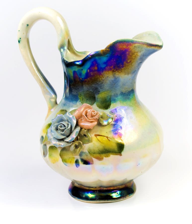 Decorative jug stock image. Image of colourful, flowers - 9610583