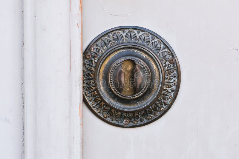 Decorative Keyhole stock photo. Image of metal, ornament - 376277398