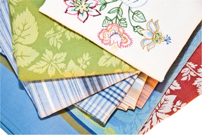 Decorative Kitchen Linens stock image. Image of isolated - 7663983