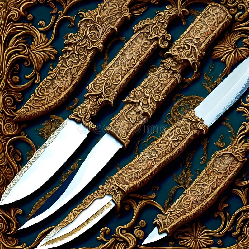 Decorative Knife, Generative AI Illustration Stock Illustration ...