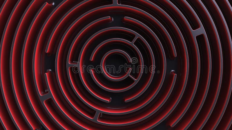 Decorative Labyrinth. View from Above. Full Frame Stock Illustration ...
