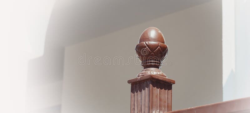 Decorative Ladder Handle. Element of Wooden Stairs in Muscat, Oman ...