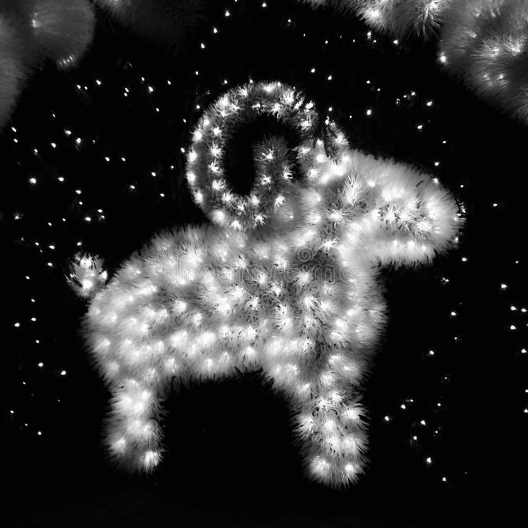 Decorative Lamb from Lights Bulb Stock Photo - Image of bulb, lamb ...
