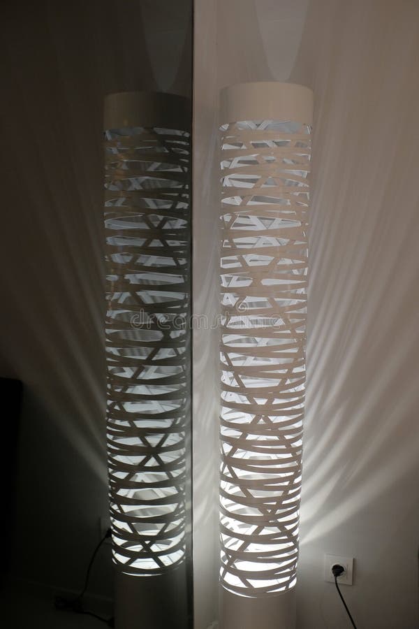 Decorative Lamp in Corner with Sublime Lighting Stock Image - Image of ...