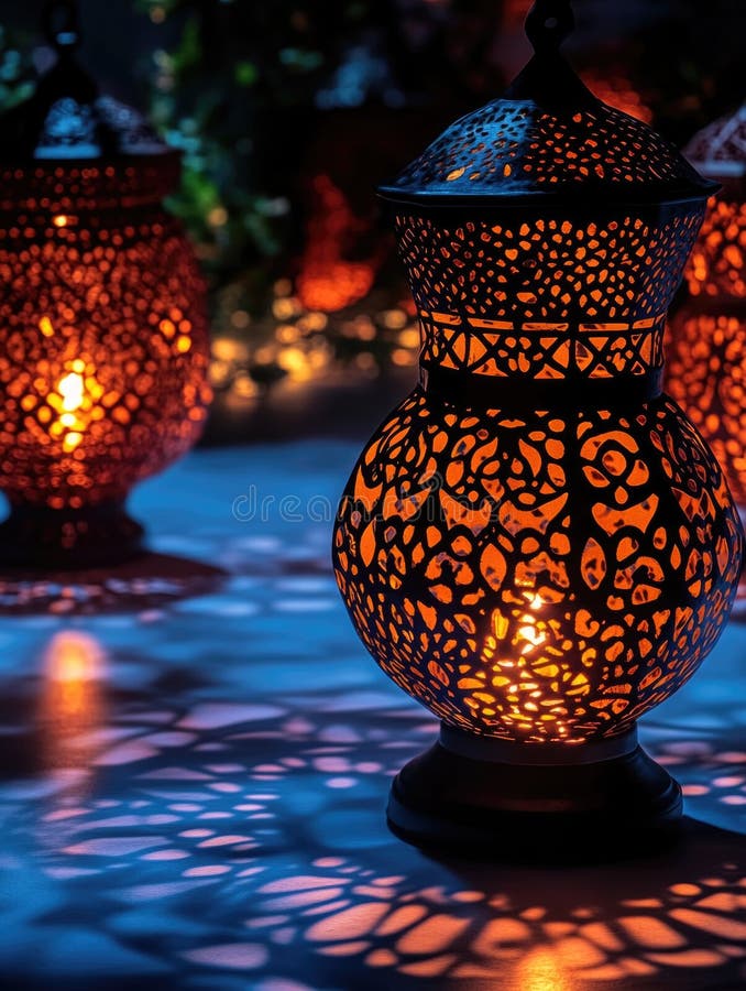 Decorative Lantern with Shadow Effect Stock Photo - Image of holder ...