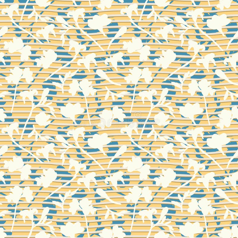 Decorative Layered Flower Silhouette Texture Background with Hand Drawn ...