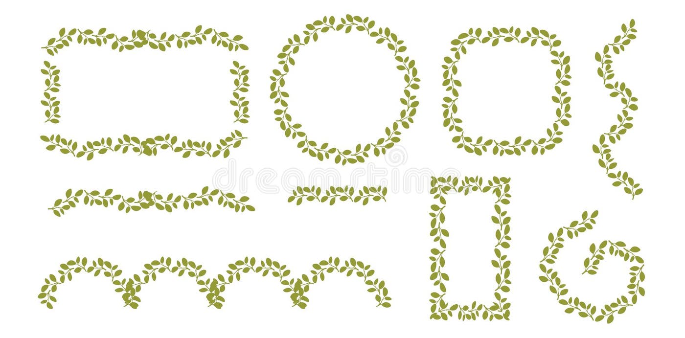 Decorative Leaf Borders Stock Illustrations – 14,592 Decorative Leaf ...
