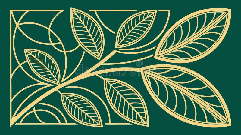 Decorative Leaf Corner Design, Elegant Botanical Border Element Vector ...