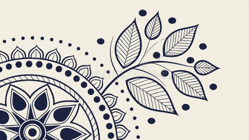 Decorative Leaf Mandala, Nature Inspired Pattern Art Vector Design ...