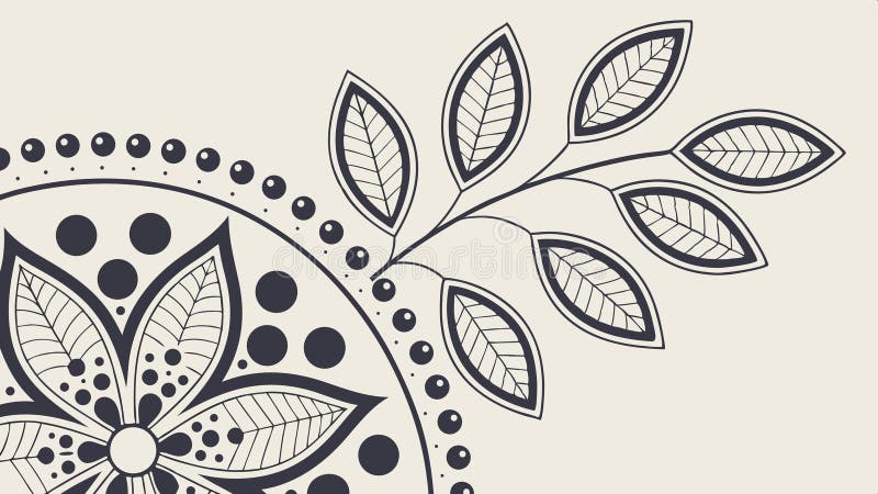 Decorative Leaf Pattern, Ornate Foliage , Nature Inspired Design Vector ...