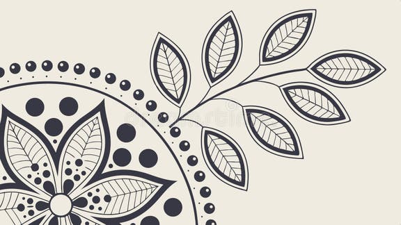 Decorative Leaf Pattern, Ornate Foliage , Nature Inspired Design Vector ...