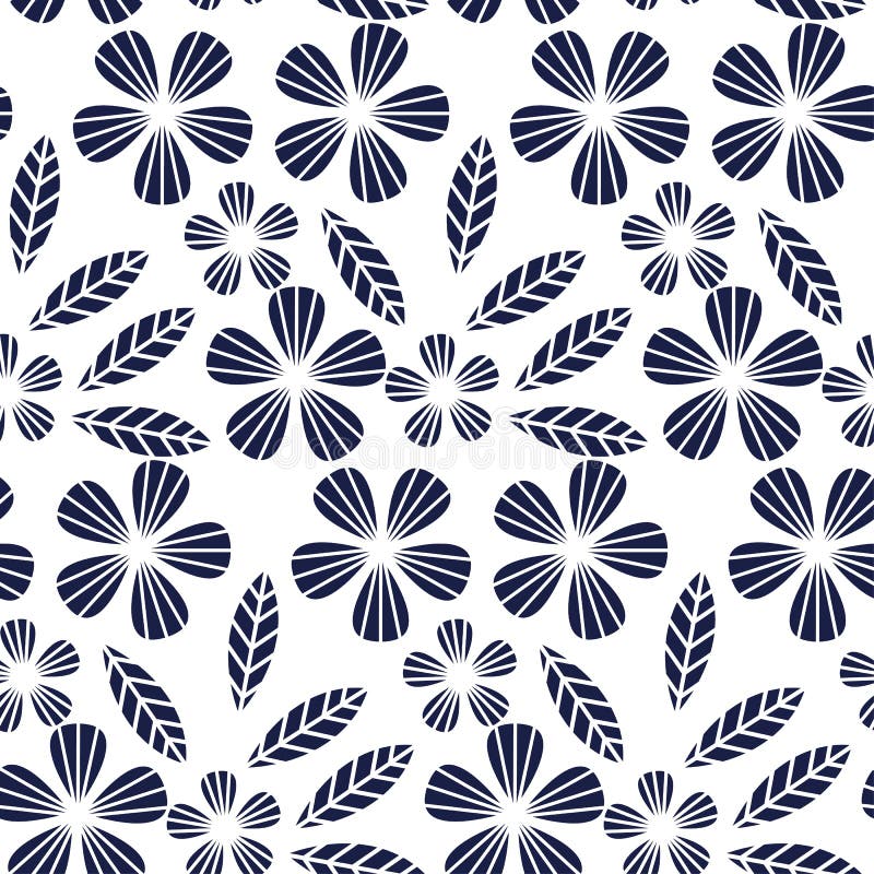 Decorative Leave and Flower Design Element. Stock Vector - Illustration ...