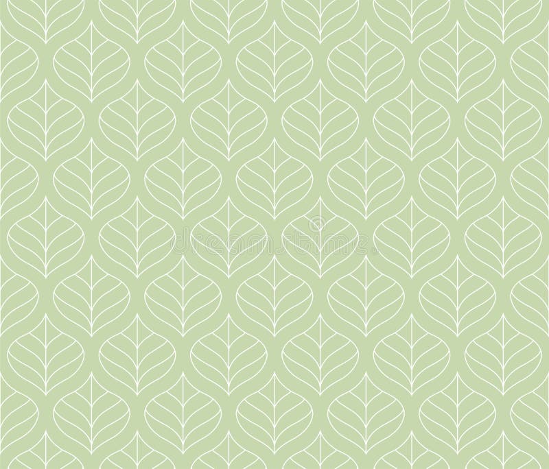 Geometric Leaf Vector Seamless Pattern. Floral Illustration Background ...