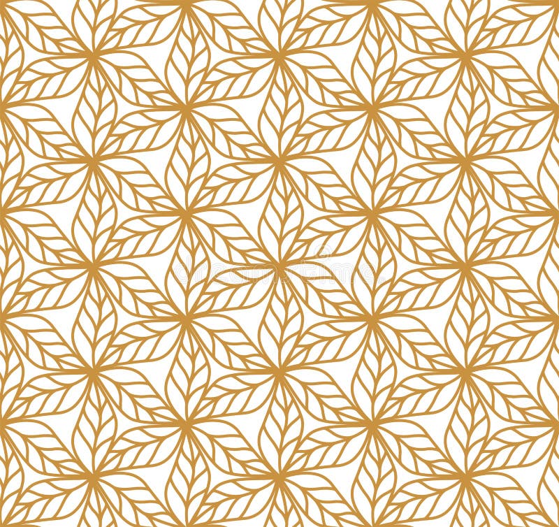 Decorative Leaves Seamless Pattern. Continuous Leaf Background. Floral ...