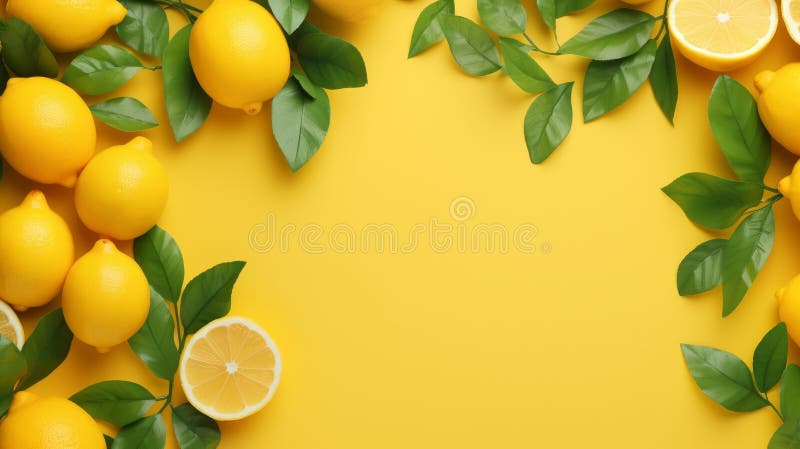 Decorative Lemon Backdrop stock illustration. Illustration of ...